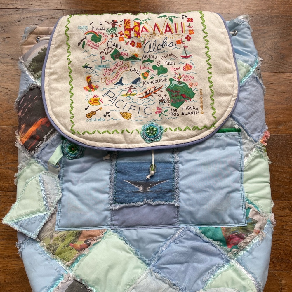 Ooak Hawaiian Quilt Backpack - Gem